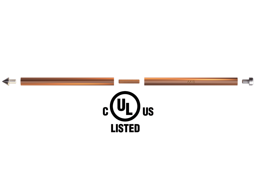 Solid Copper Earth Rods - UL Approved (Internal Threaded)