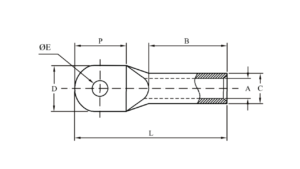 1-Hole Long Barrel (mm2) Aluminum Lugs | Axis Electricals