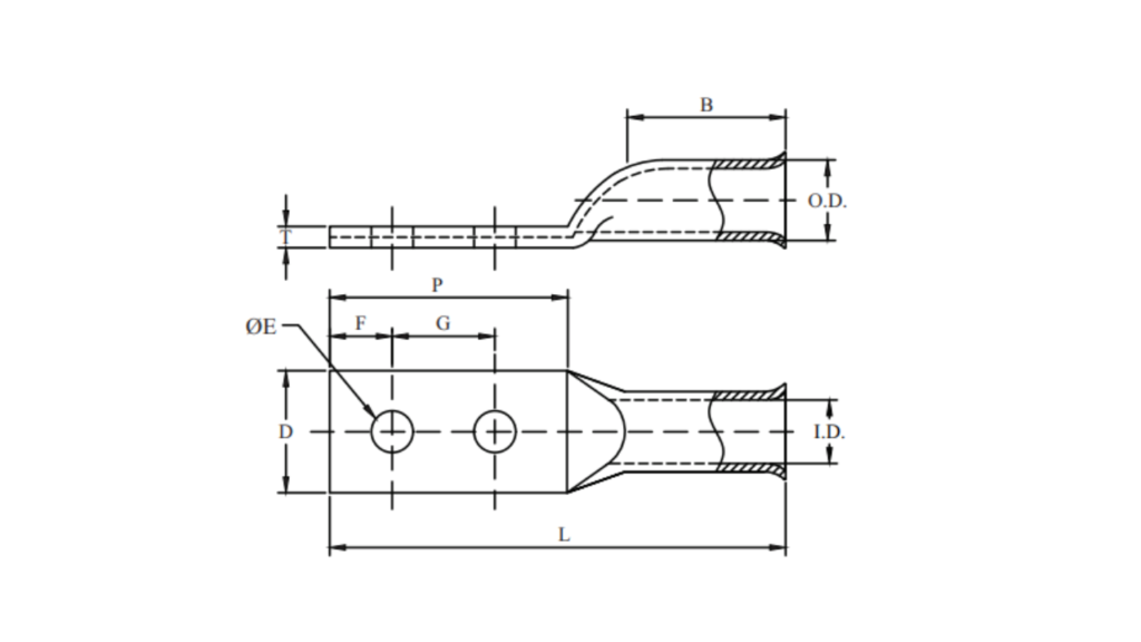 2 Hole, Long Flared Barrel, With/Without Inspection Window (AWG) - AXIS