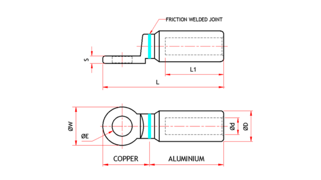 Bimetallic Cable Lugs - ADTL2 | Axis Electricals