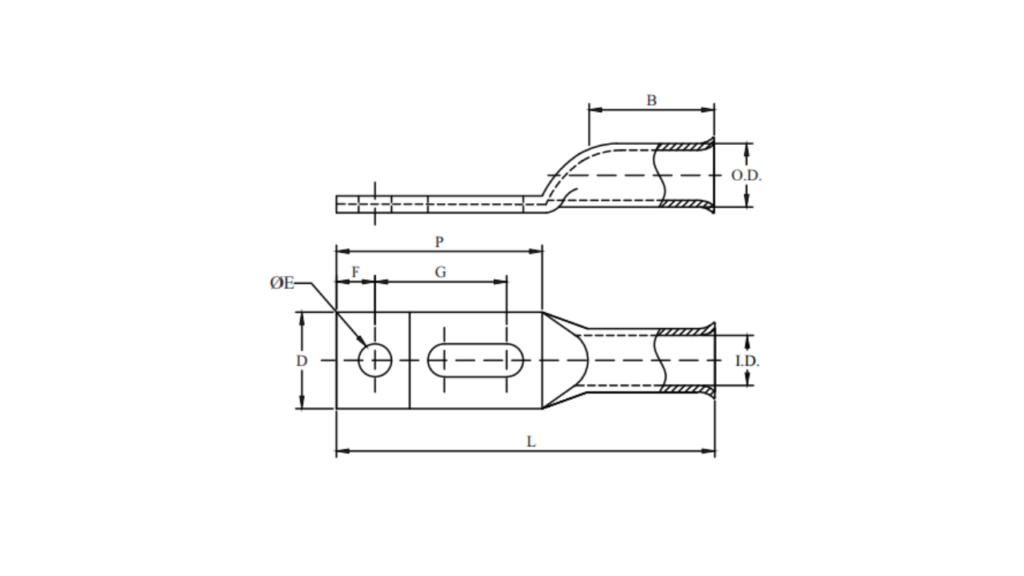 2 Hole, Long Flared Barrel, Slotted Tongue Break Away, With/Without ...