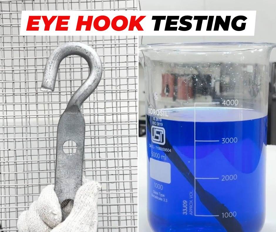Testing if Eye Hook Survives Tensile & Galvanizing Tests